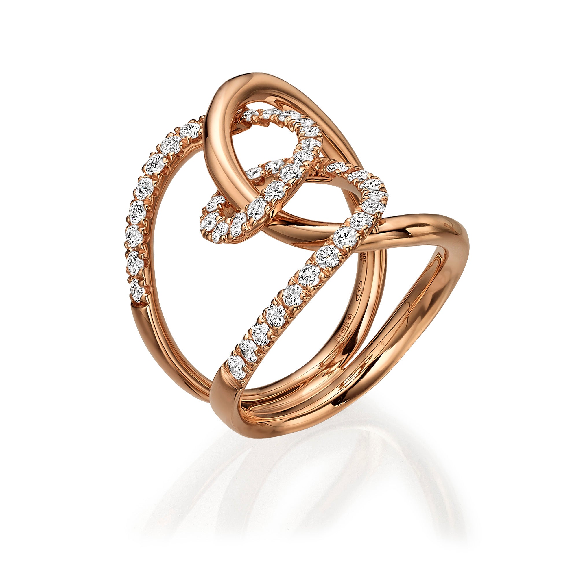 Pretzel Diamond Ring 18K Gold | THE PRIVATE ROOM JEWELRY – The Private ...